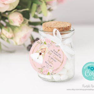 First Communion Menu Template, Girl Communion, Menu Card, Printable ...