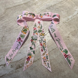 Custom Painted Bouquet Bow Ribbon - Etsy
