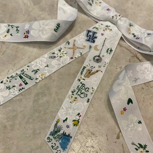 Custom Painted Bouquet Bow Ribbon - Etsy