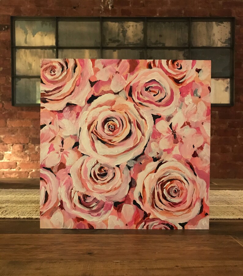 12x12 Custom Bouquet Painting | Etsy