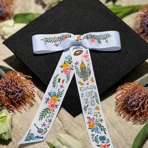 Custom Painted Graduation Cap Ribbon Bow - Etsy