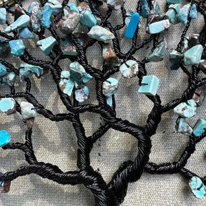 7 Turquoise Wire Tree of Life Wall Art Crystal Decor - Etsy