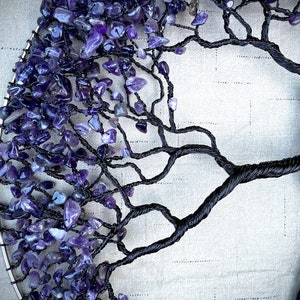 19” XXL Amethyst Wire Tree of Life Large Wall Decor/ Crystal Tree ...