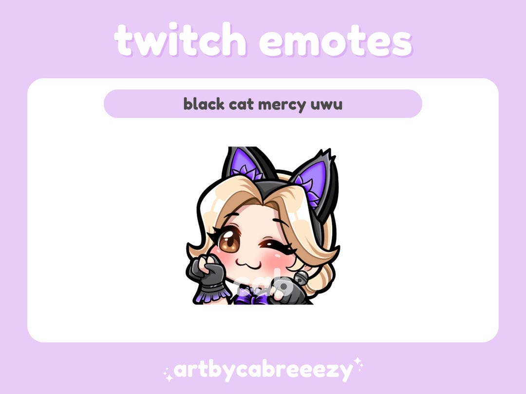Black Cat Mercy - Overwatch 2 - Twitch/discord Emote - Etsy