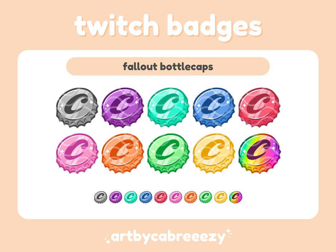 Bottlecap Pack - Fallout - Twitch Badges - Etsy