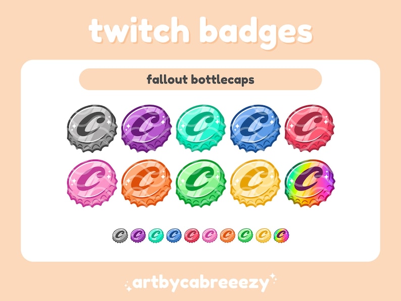 Bottlecap Pack - Fallout - Twitch Badges - Etsy