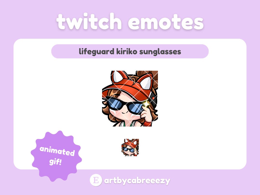 Animated Lifeguard Kiriko Sunglasses - Overwatch 2 - Twitch/discord ...
