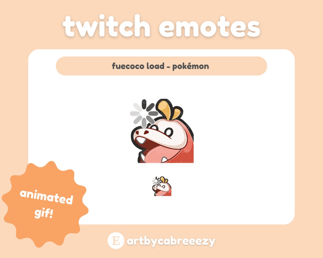 Animated Fuecoco Load Pokemon Twitch/discord Emote - Etsy