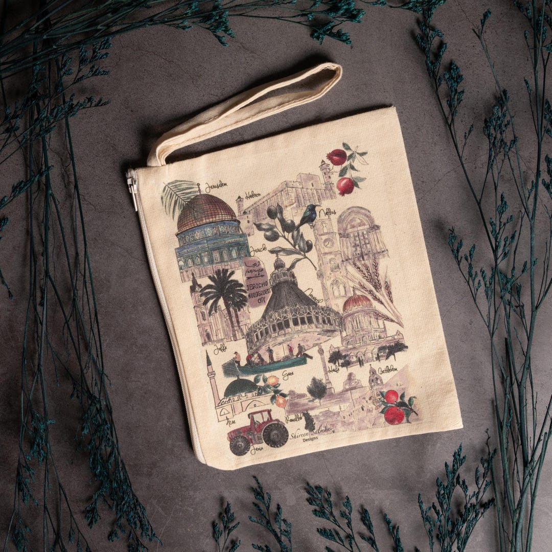 Cities Pouch L Holyland Tote Bag L Landmarks Bag| Pouch|jerusalem ...