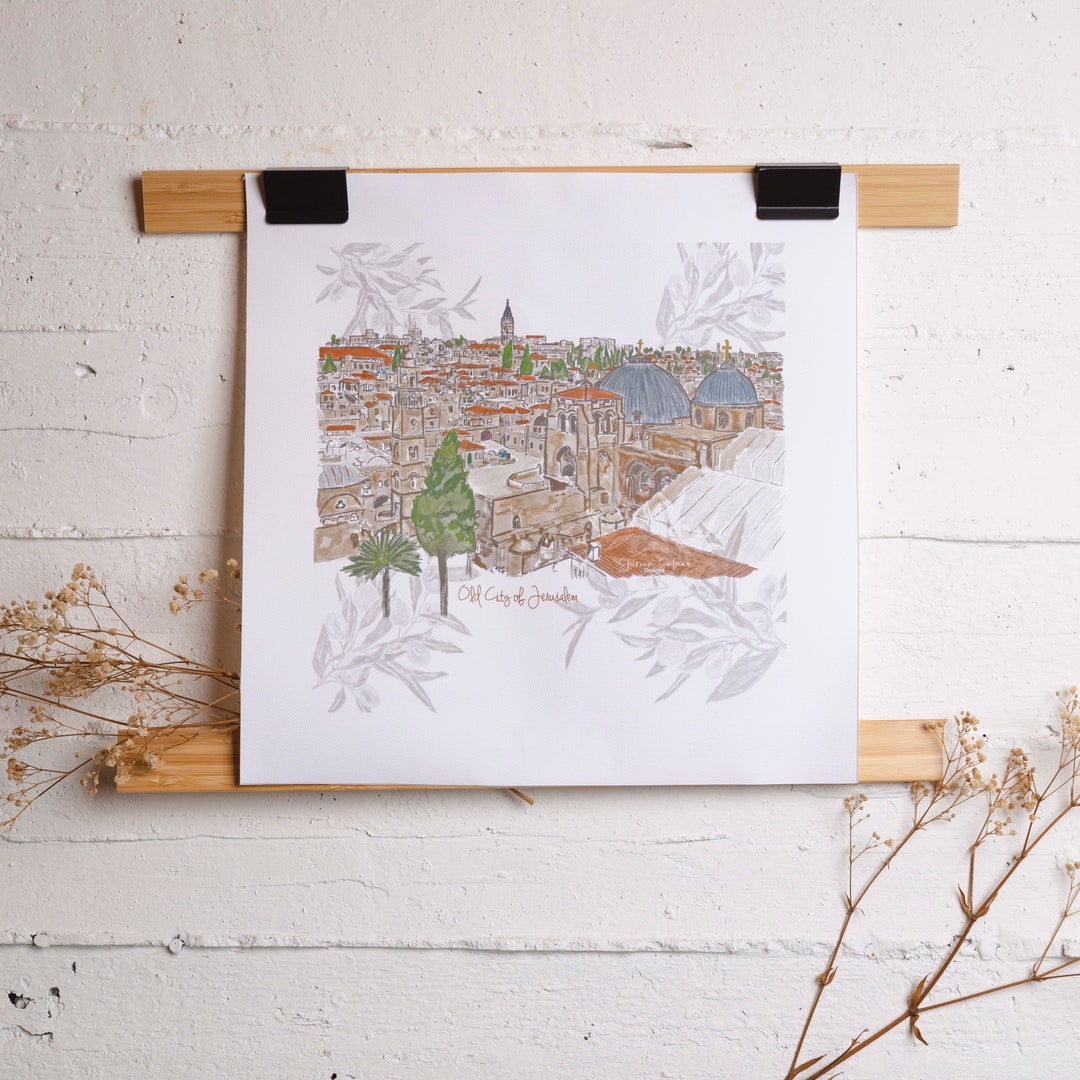 Old City of Jerusalem Art |jerusalem City| Painting |jerusalem Painting ...