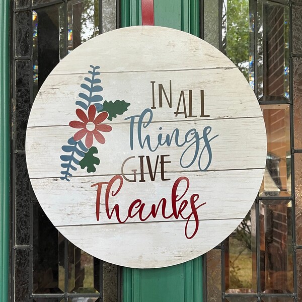 Give Thanks Sign - Etsy