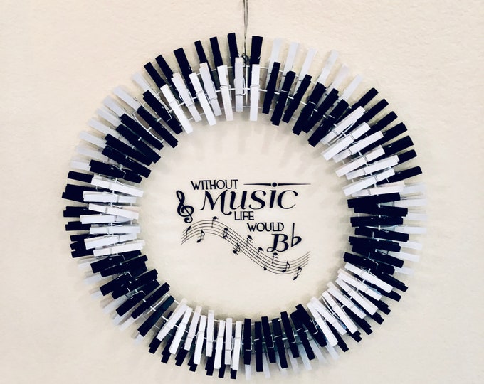 Music Wreath, Large Music Teacher Wreath, Music Lovers Wreath ...