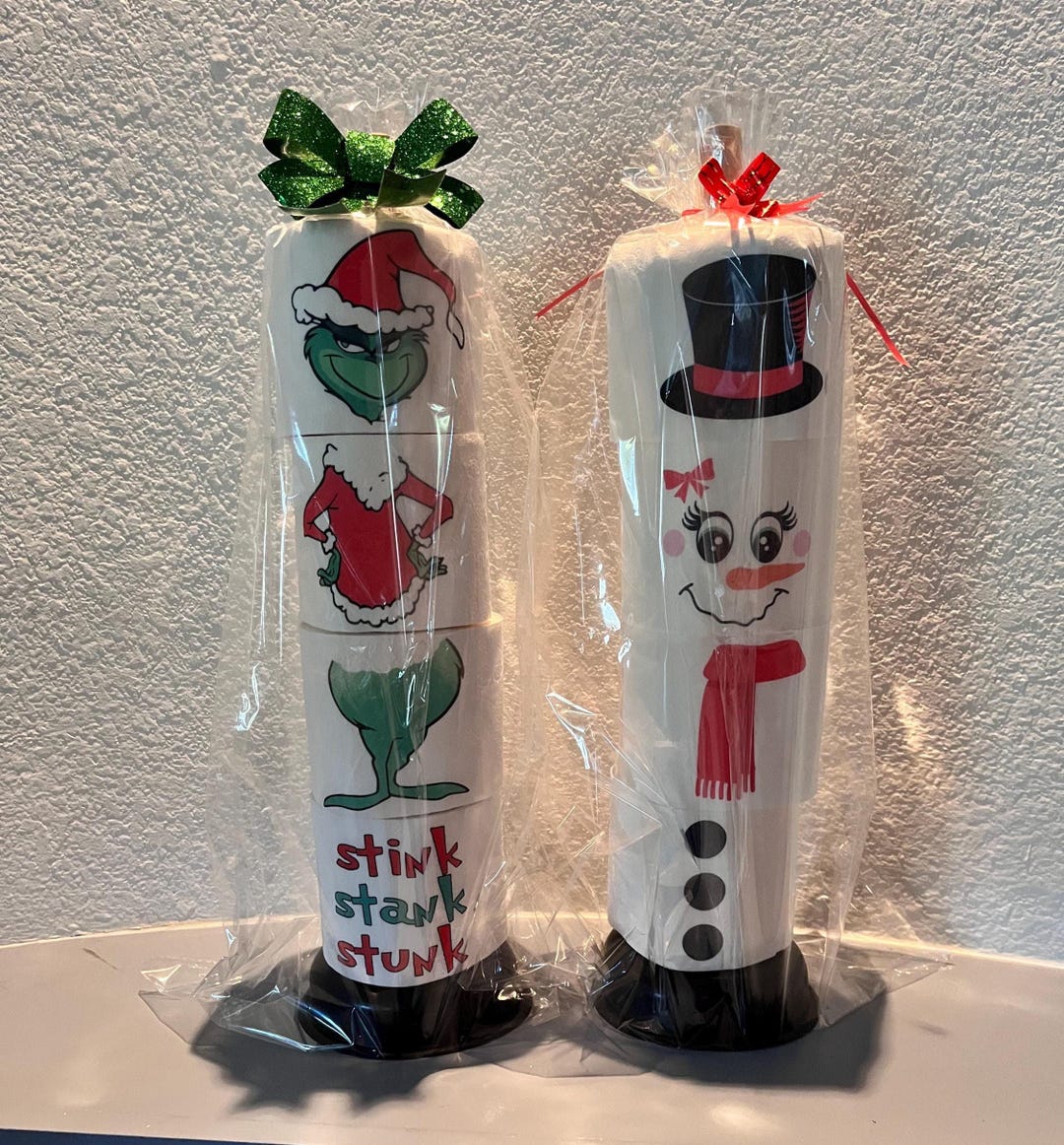 Christmas Stacked Toilet Paper, Gag Gift, Funny Christmas Gift, White ...