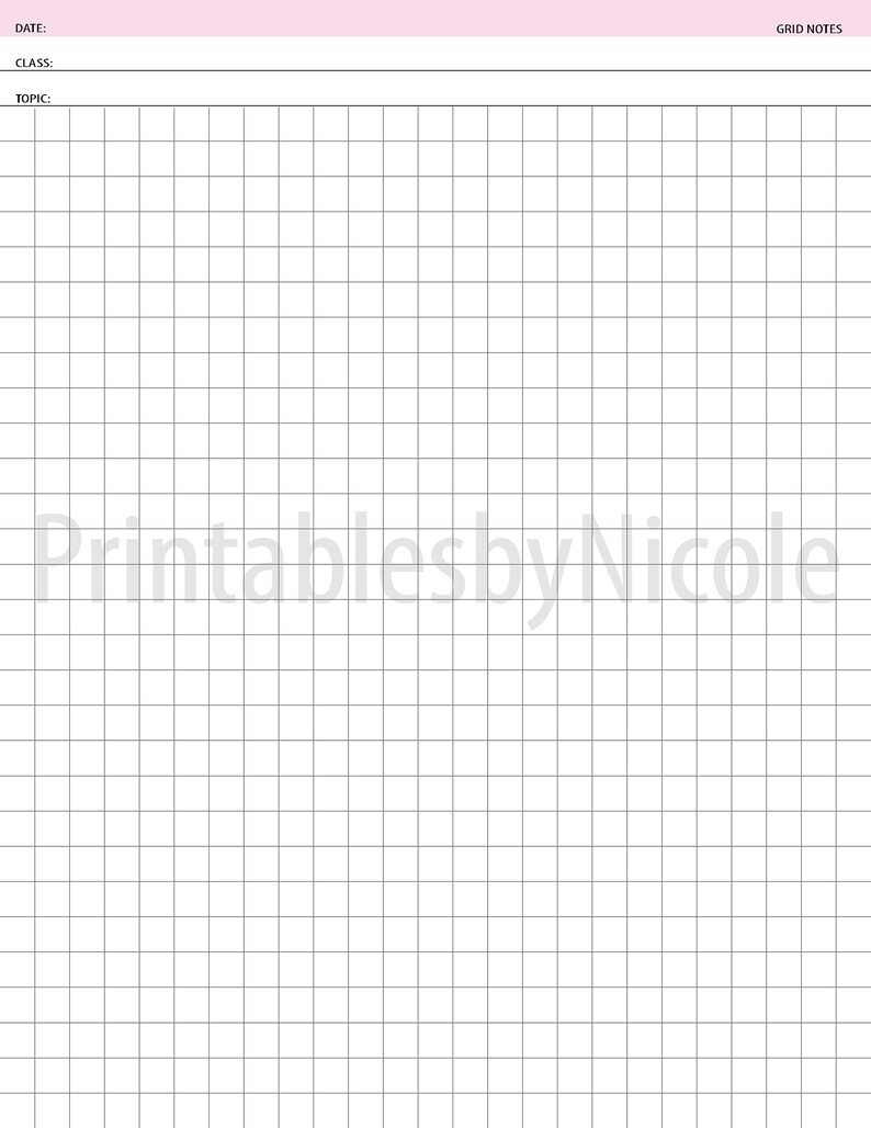 Printable Notes; Cornell Notes; Lined Notes; Graph Notes; Grid Notes ...