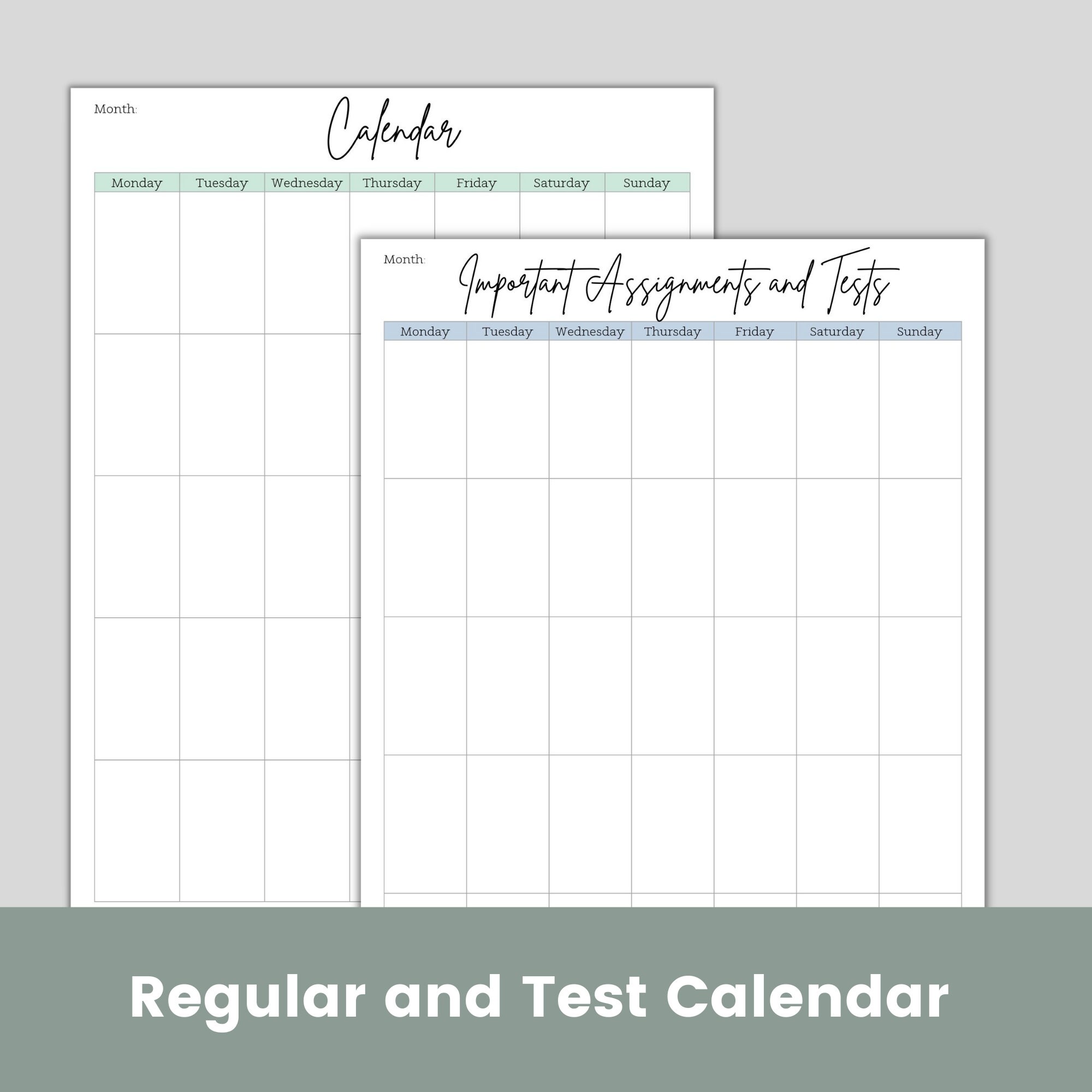 School and College Organization Printable | Homework Tracker ...