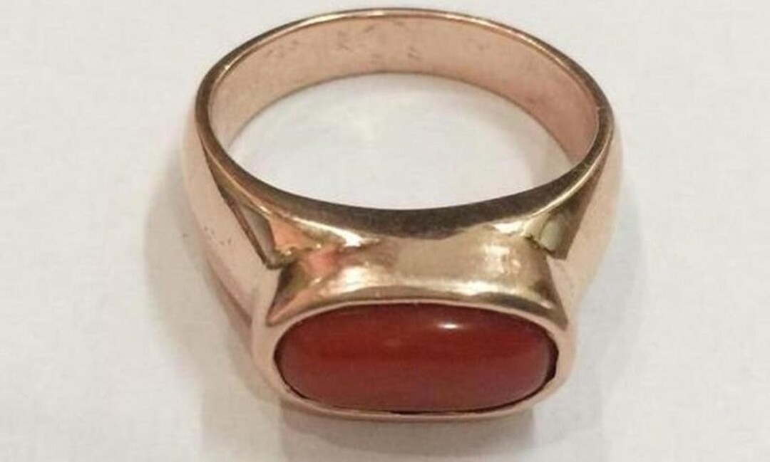 Certified Red Coral Ring – Panchadhatu Adjustable Band - Etsy