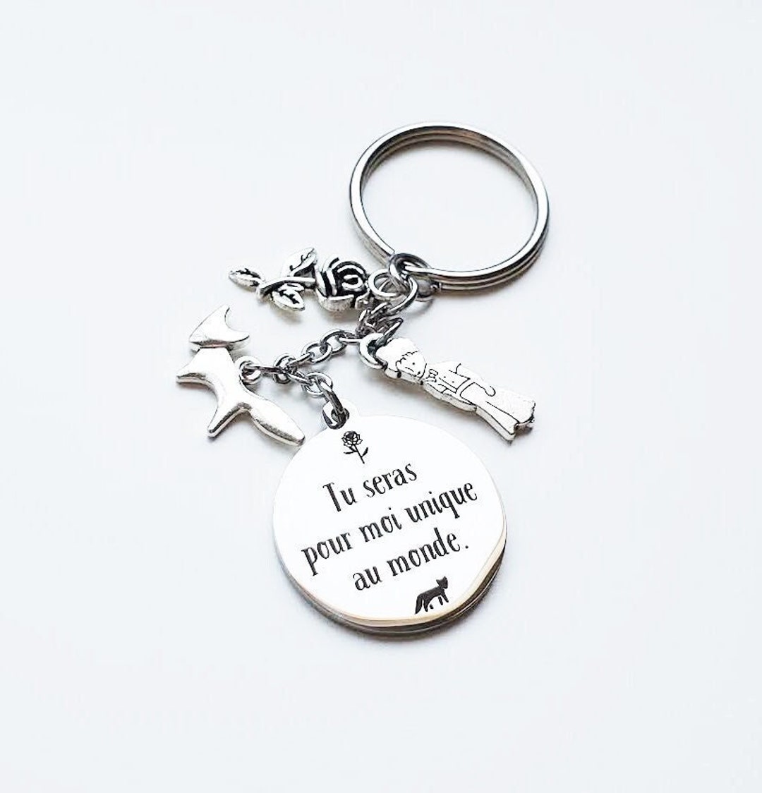 The Little Prince Keychain - Tu Seras Pour Moi Unique Au Monde - Le ...