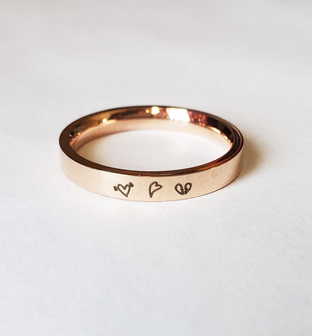 Heart Shake Bend and Break Ring - Troye Sivan Ring - ROSE GOLD ...