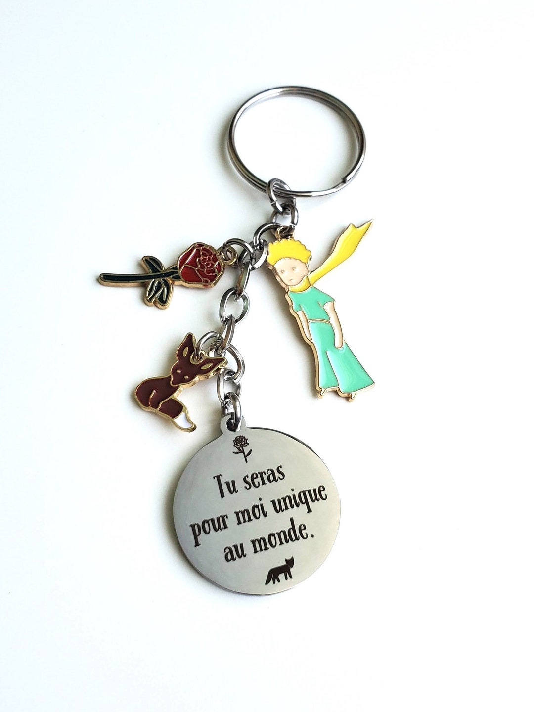 The Little Prince Laser Engraved Keychain - Enamel Keychain - Le Petit ...