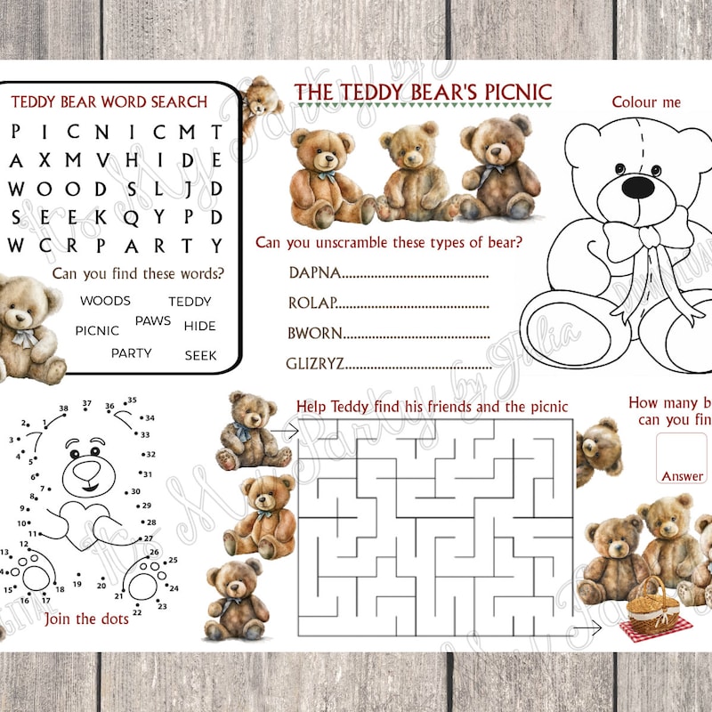 Teddy Bear Picnic - Etsy