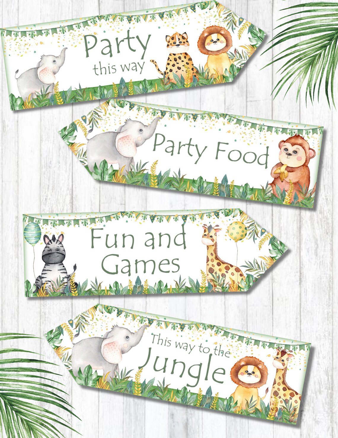 Jungle Safari Party Arrows - Etsy