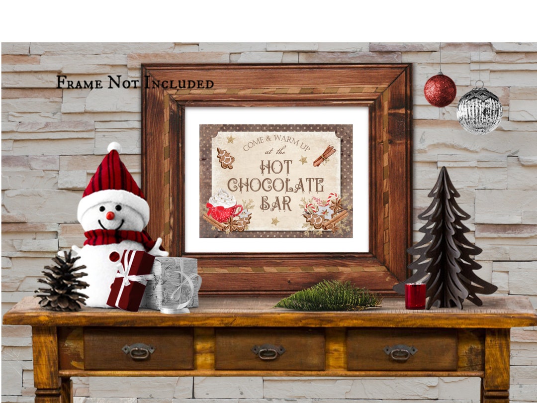 Christmas Hot Chocolate Bar Wall Art Sign **DIGITAL DOWNLOAD** - Etsy
