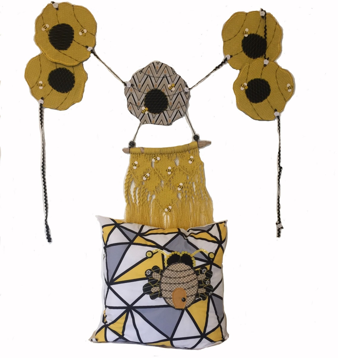 Bee Bee Hive and Honeycomb Sewing Applique Pattern Flower - Etsy UK