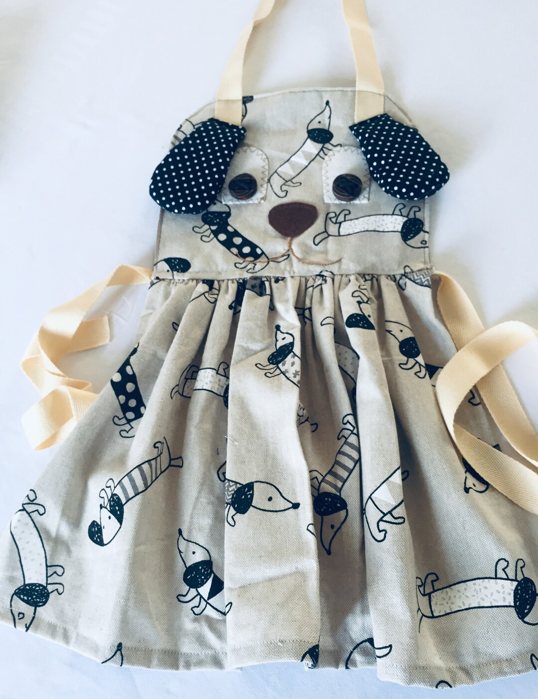 Cute Dog Apron PDF Sewing Pattern, Birthday Gift for Kids, Toddlers ...