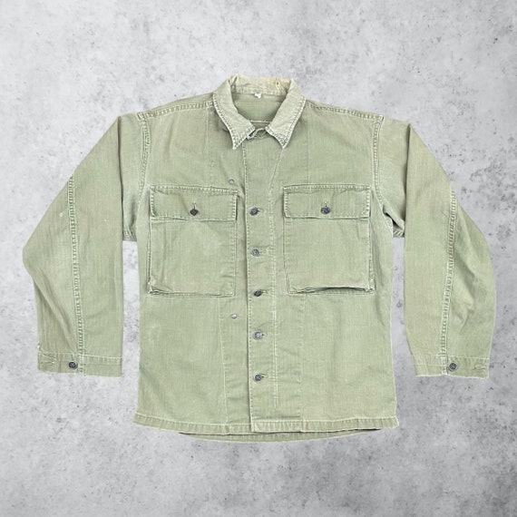 Green Military Chore Coat - Gem