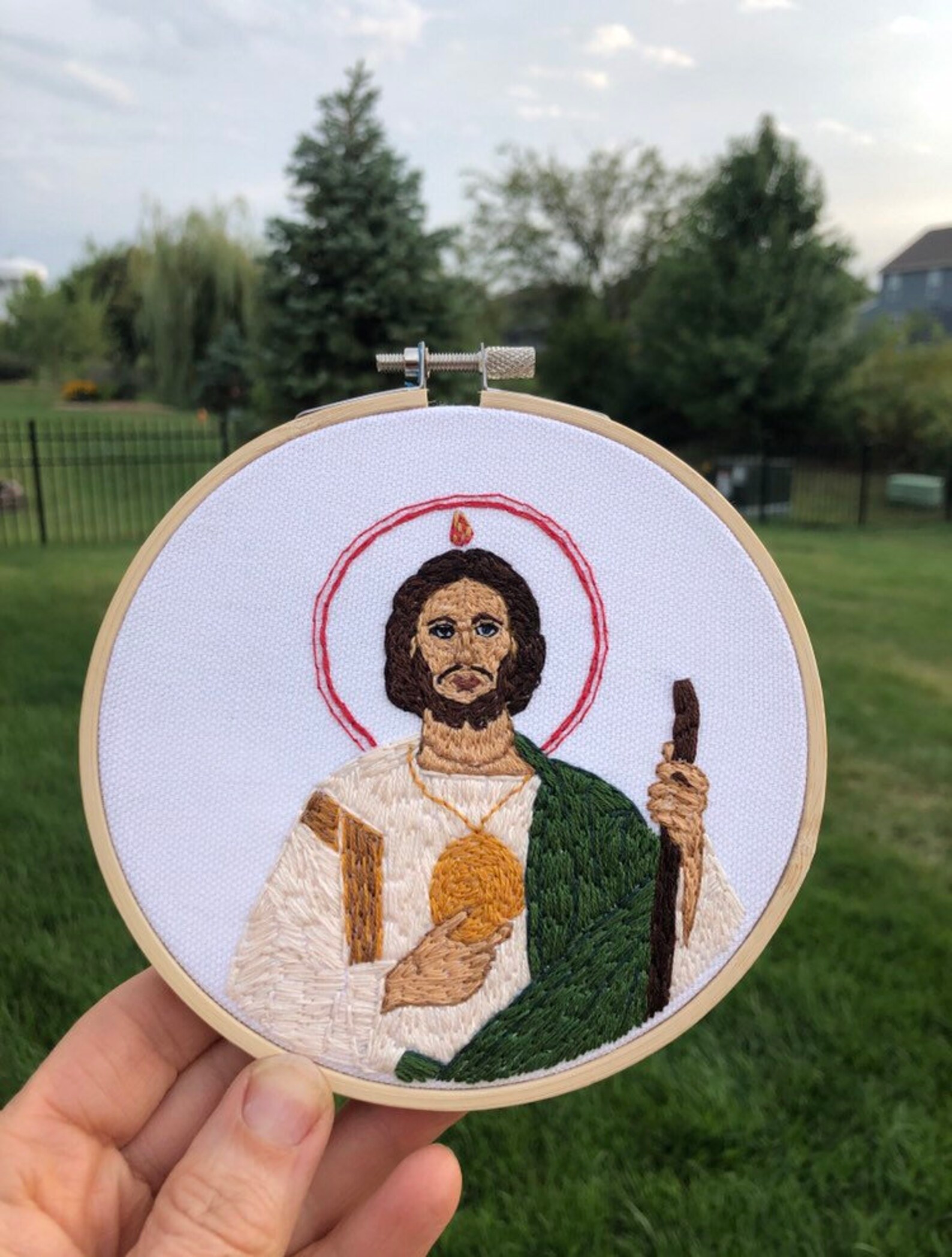 Custom Embroidered Saint Icon | Etsy