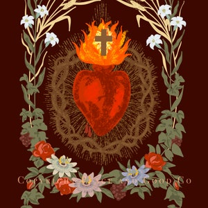 Sacred Heart of Jesus Fine Art Print, Catholic Art, Gifts for Catholics ...