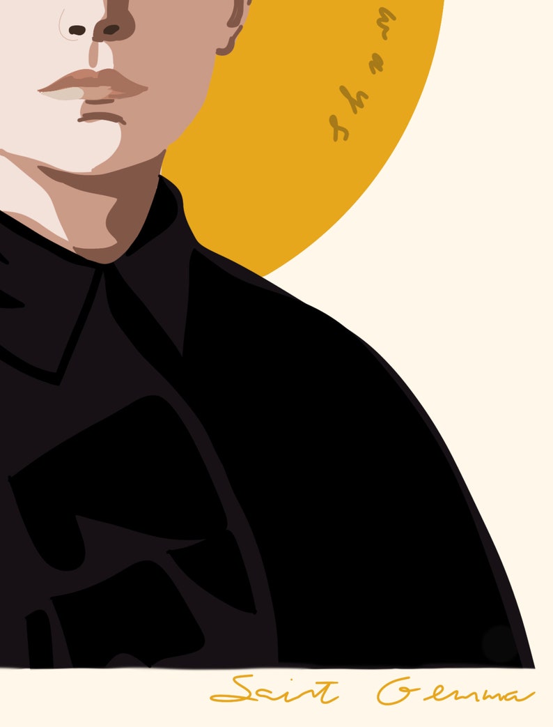 Saint Gemma Galgani Fine Art Print, Catholic Wall Art, Gifts for ...