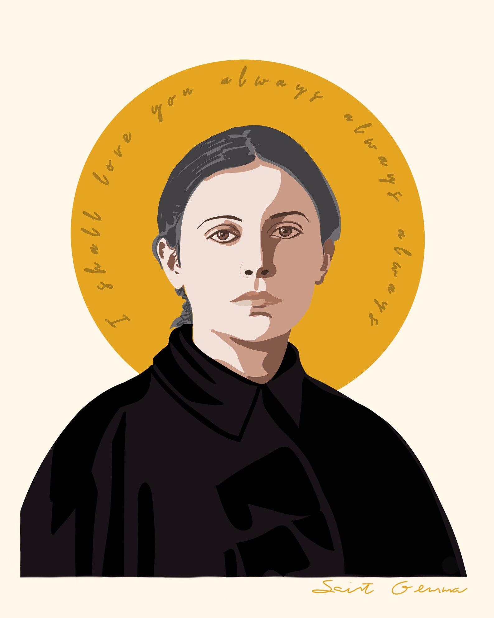 Saint Gemma Galgani Fine Art Print, Catholic Wall Art, Gifts for ...