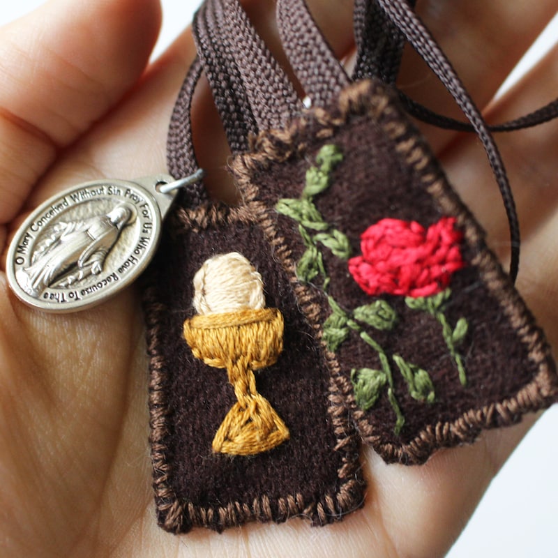 Brown Scapular Etsy