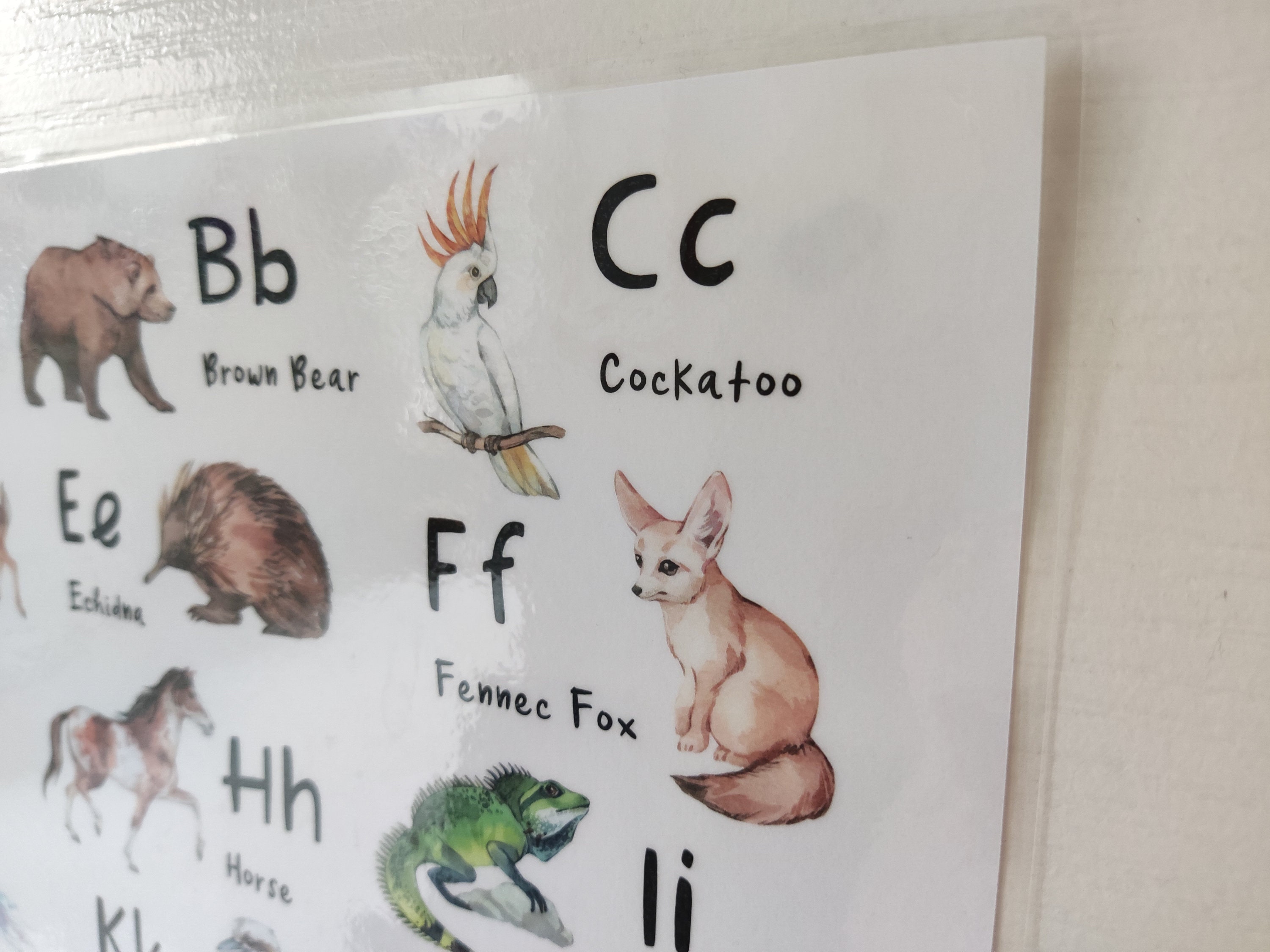 Watercolour Animal Alphabet Chart - Digital Download - Etsy