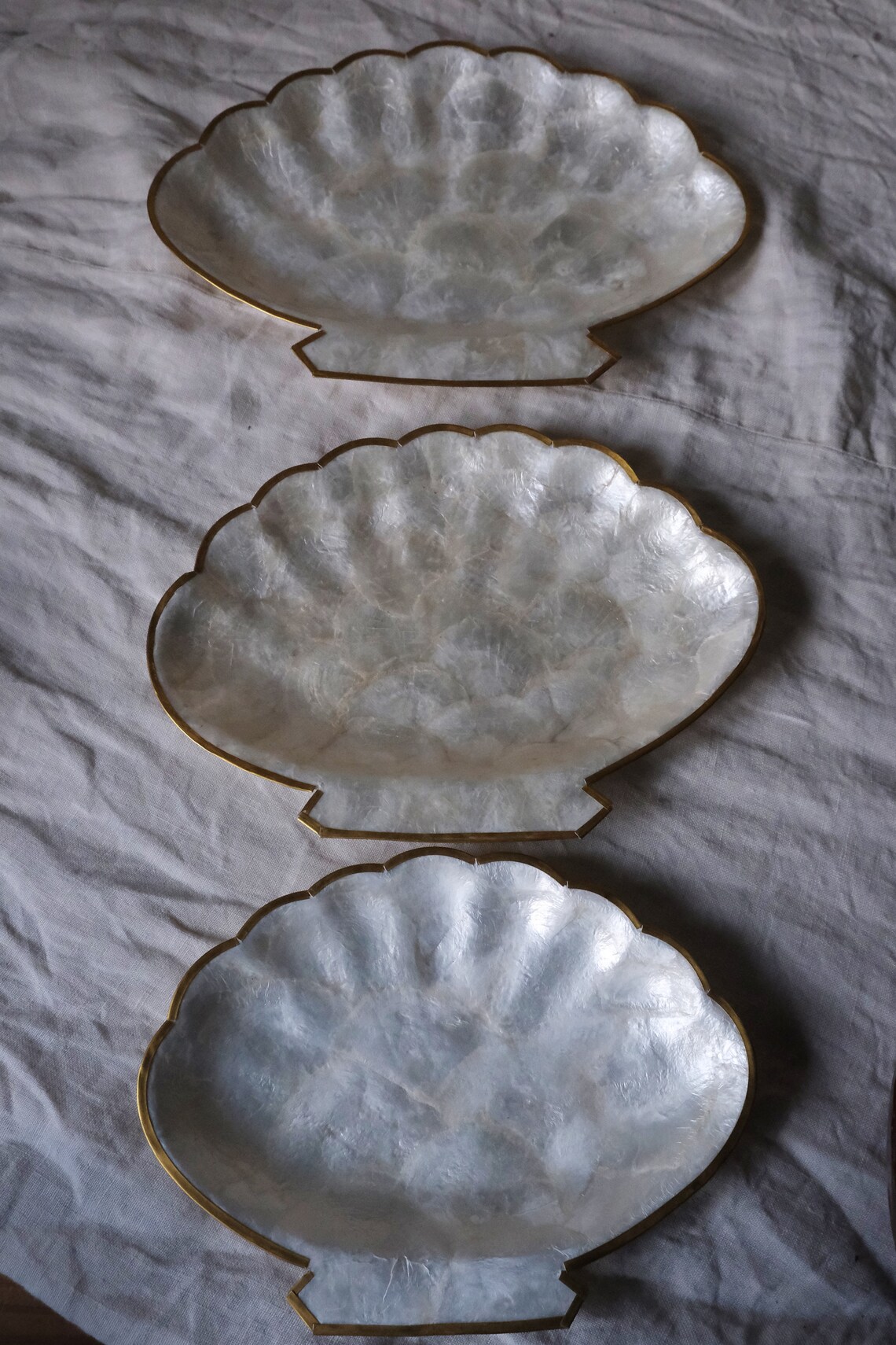 Capiz Shell Plate Shell Trinket Capiz Ornament Shell Coffee | Etsy