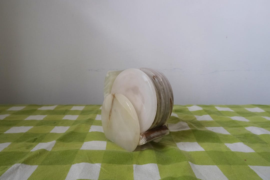 Vintage Marble Coaster, Vintage Alabaster Coaster, Honey Onyx Coaster ...