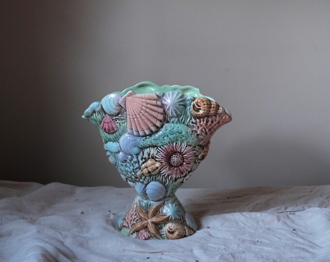 Vintage Sylvac Shell Vase, Vintage Mantle Vase, Vintage Ombre Vase ...