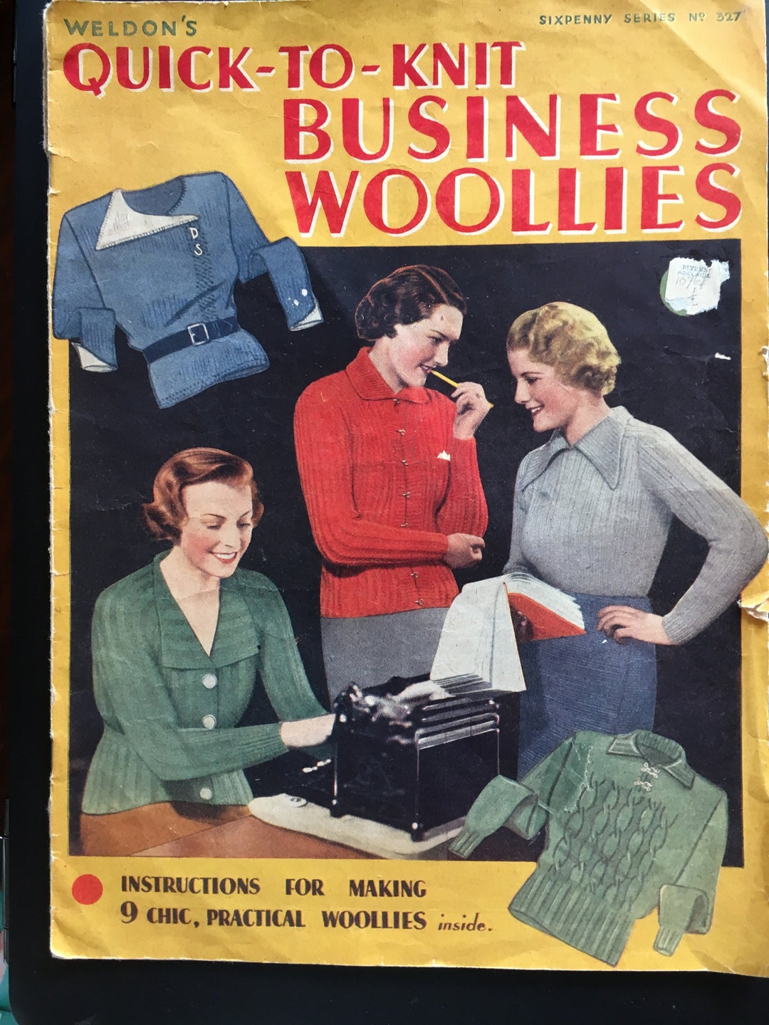 Weldon's Quick-to-knit Business Woollies Knitting Pattern Book PDF 30s ...