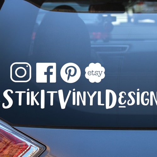 Social Media Decal Instagram Decal Facebook Decal Twitter - Etsy