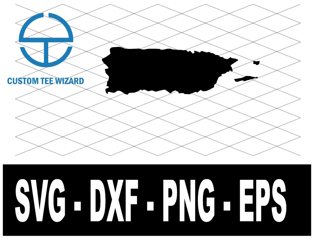 Puerto Rico SVG File | Puerto Rico Cut File | Puerto Rico Map Shape ...