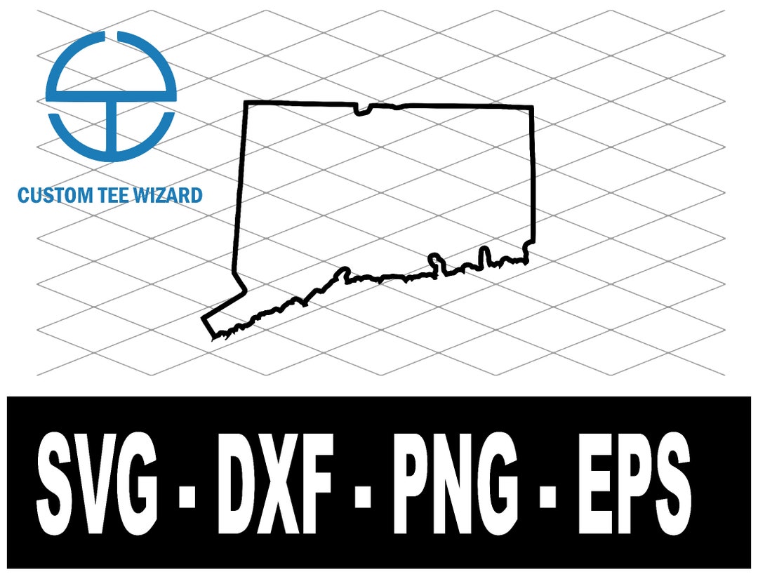 Connecticut SVG File | Connecticut Cut File | Connecticut Map Shape ...