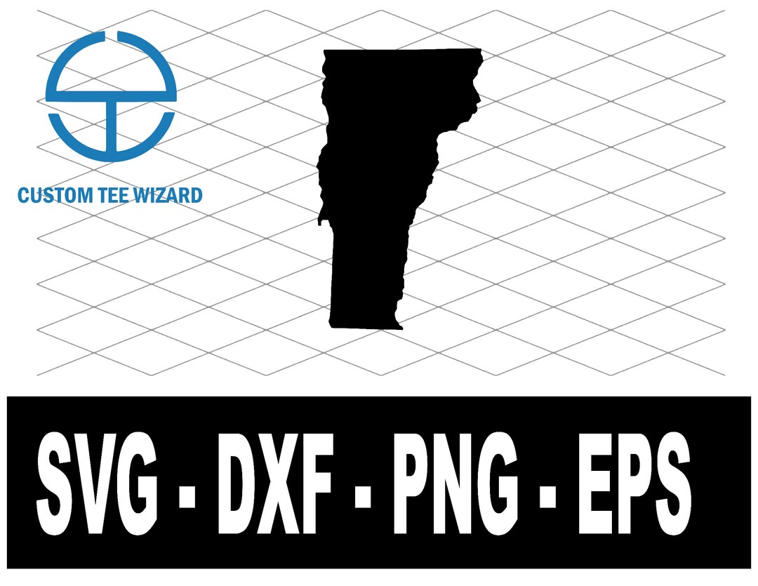 Vermont SVG File Vermont Cut File Vermont Map Shape Clip Art United ...