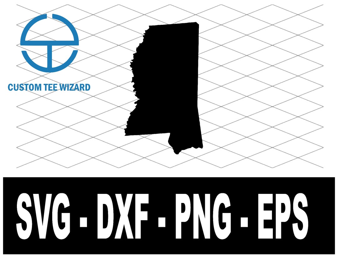 Mississippi SVG File | Mississippi Cut File | Mississippi Map Shape ...
