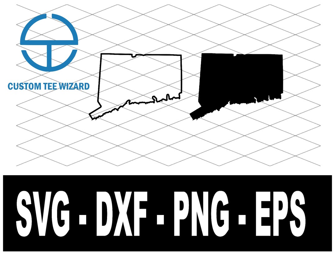 Connecticut SVG File | Connecticut Cut File | Connecticut Map Shape ...