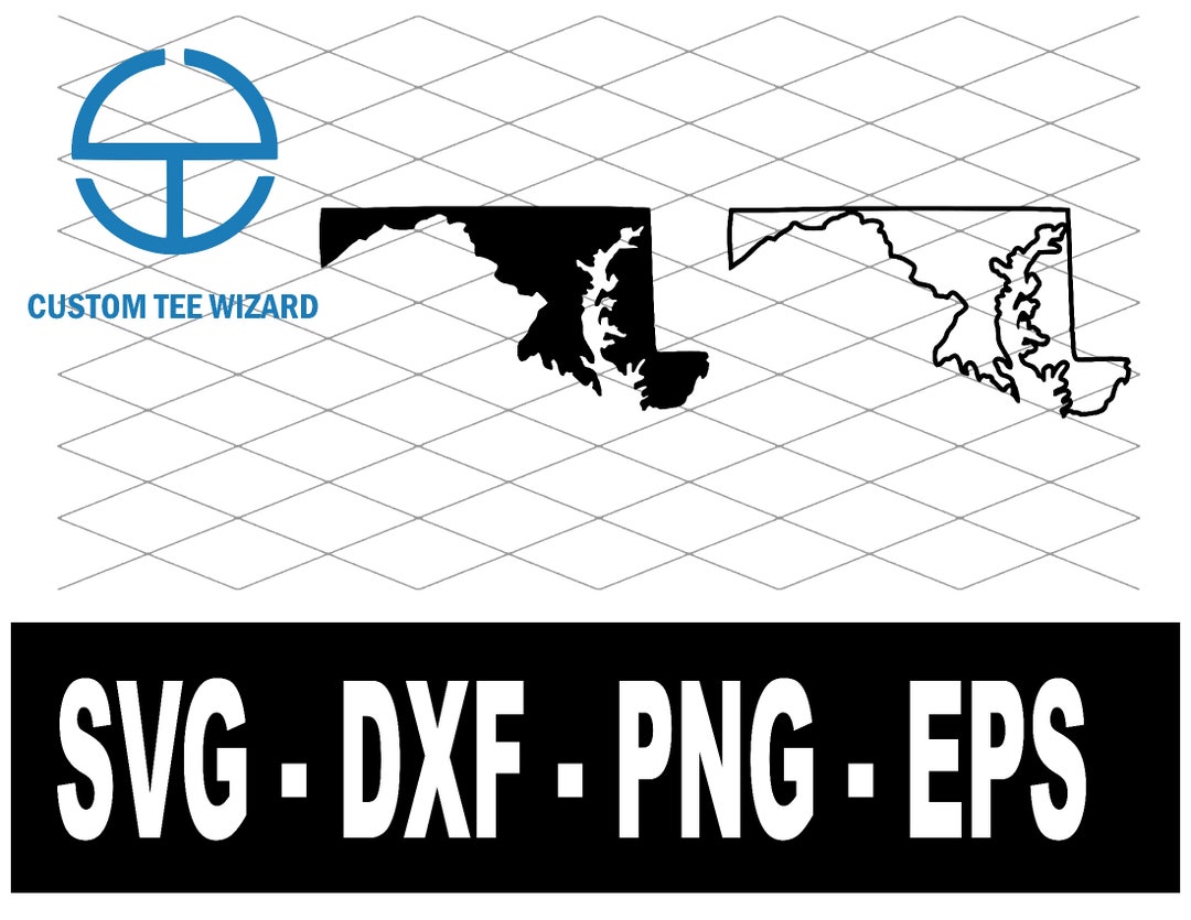 Maryland SVG File | Maryland Cut File | Maryland Map Shape Clip Art ...