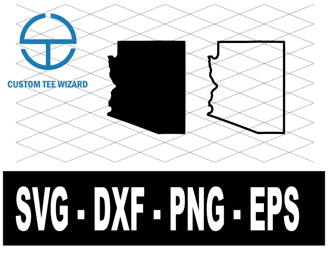 Arizona SVG File | Arizona Cut File | Arizona Map Shape Clip Art ...