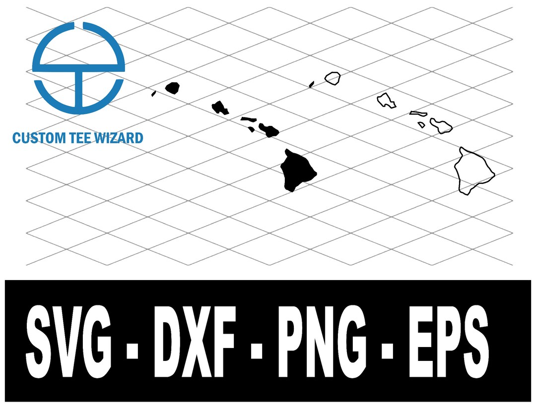 Hawaii SVG File | Hawaii Cut File | Hawaii Map Shape Clip Art | United ...