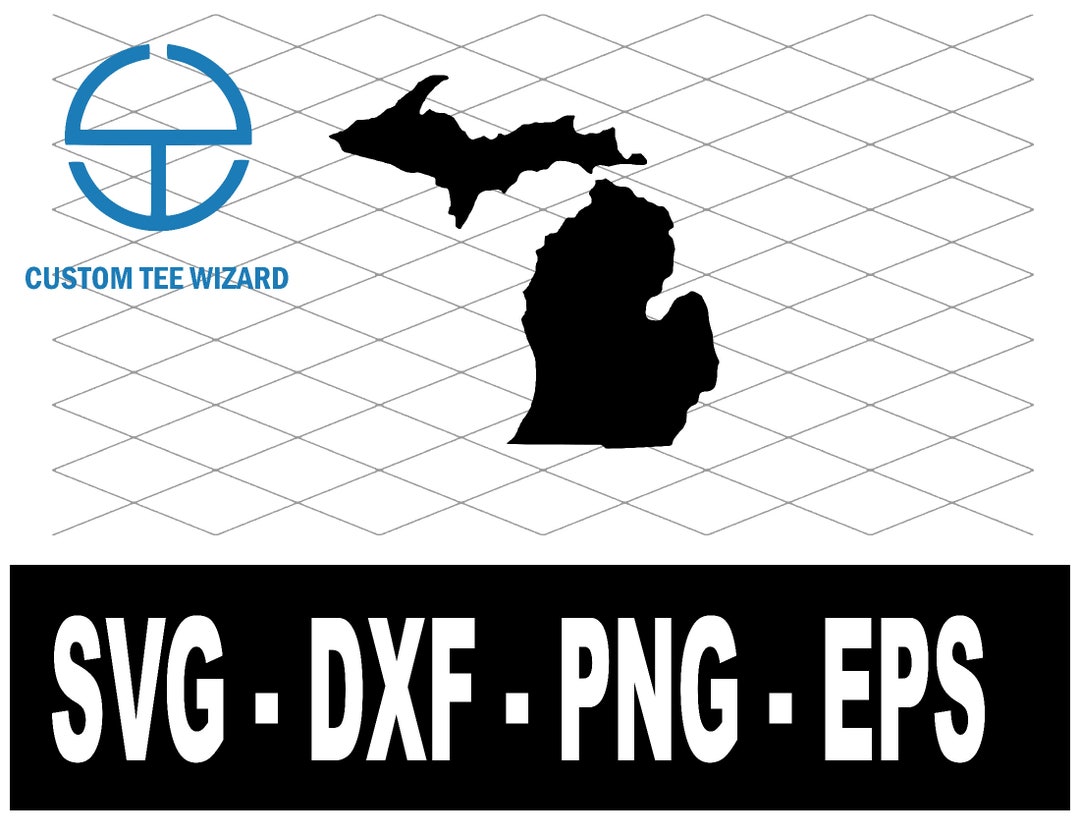 Michigan SVG File | Michigan Cut File | Michigan Map Shape Clip Art ...