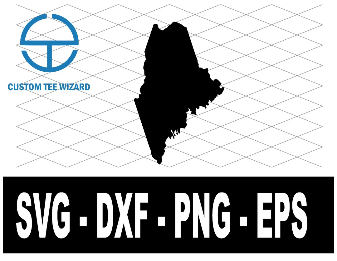 Maine SVG File | Maine Cut File | Maine Map Shape Clip Art | United ...